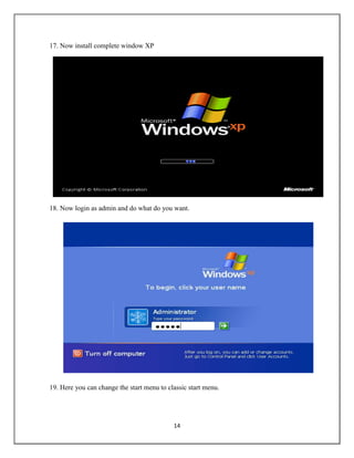Installation steps about window server 2003 and windows XP in ...