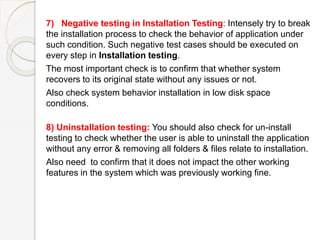 Installation testing | PPTX