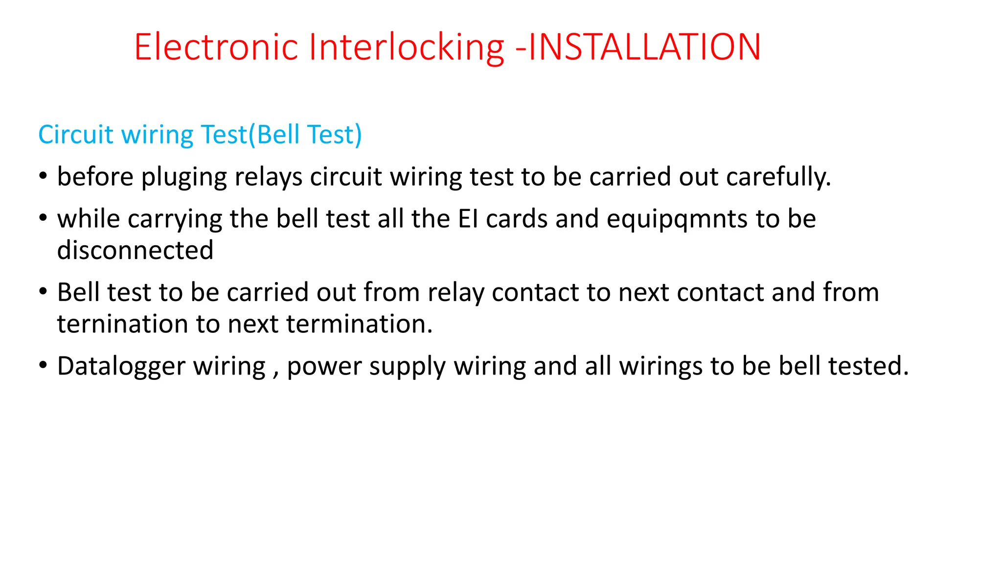 Installation, Testing and commioning of Electroninc interlocking.pptx