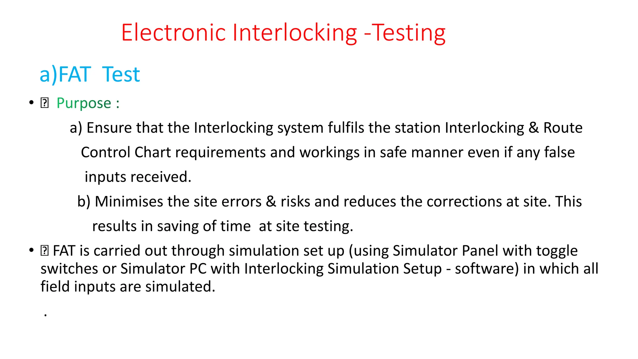 Installation, Testing and commioning of Electroninc interlocking.pptx