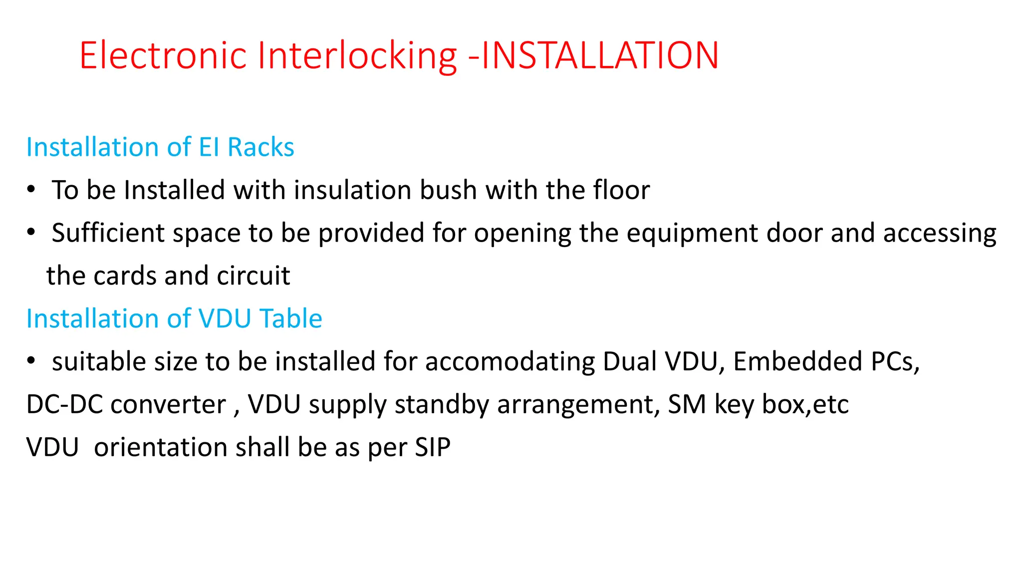 Installation, Testing and commioning of Electroninc interlocking.pptx
