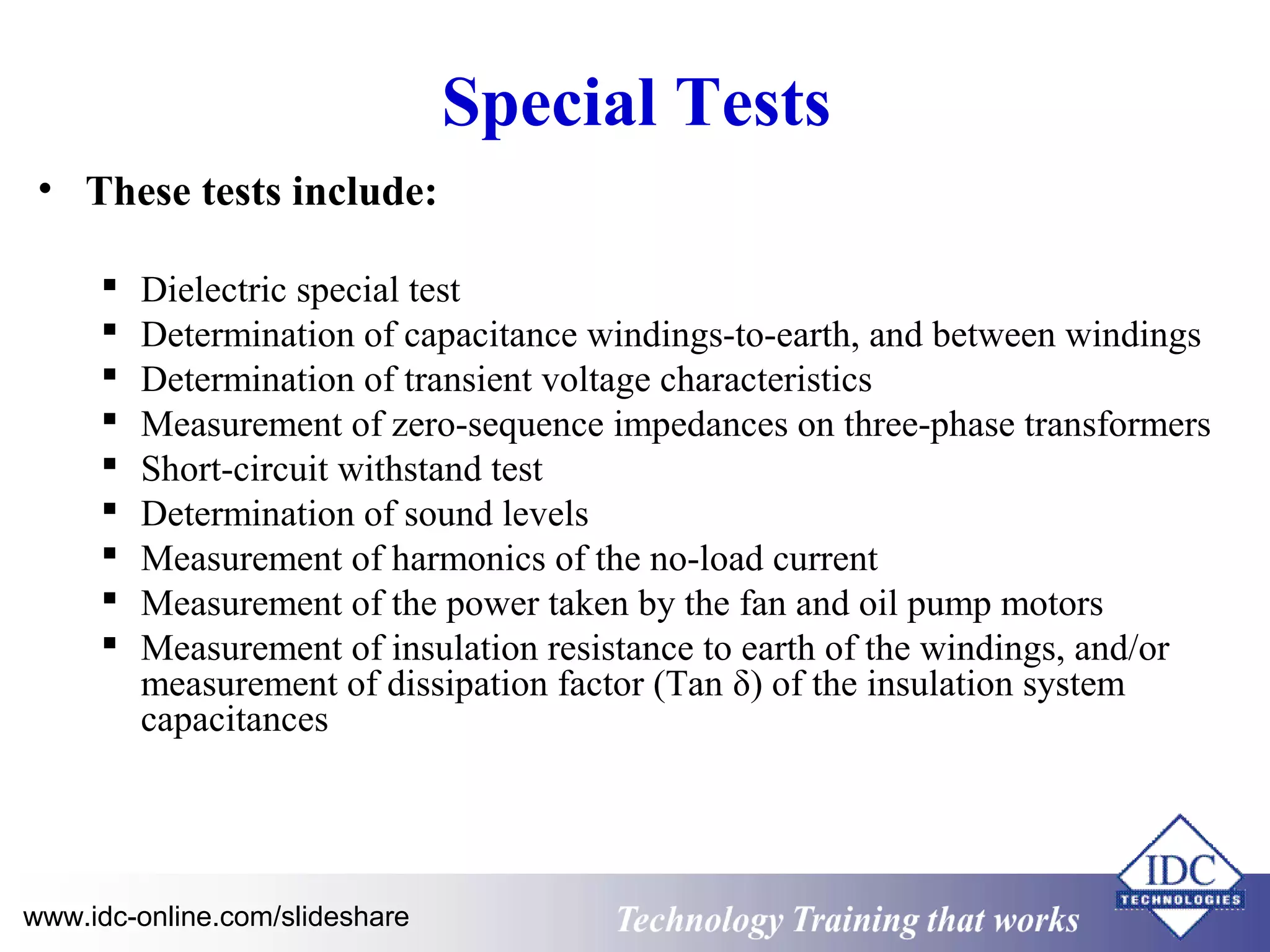 Installation Testing And Troubleshooting Of Transformers Ppt Physics Science
