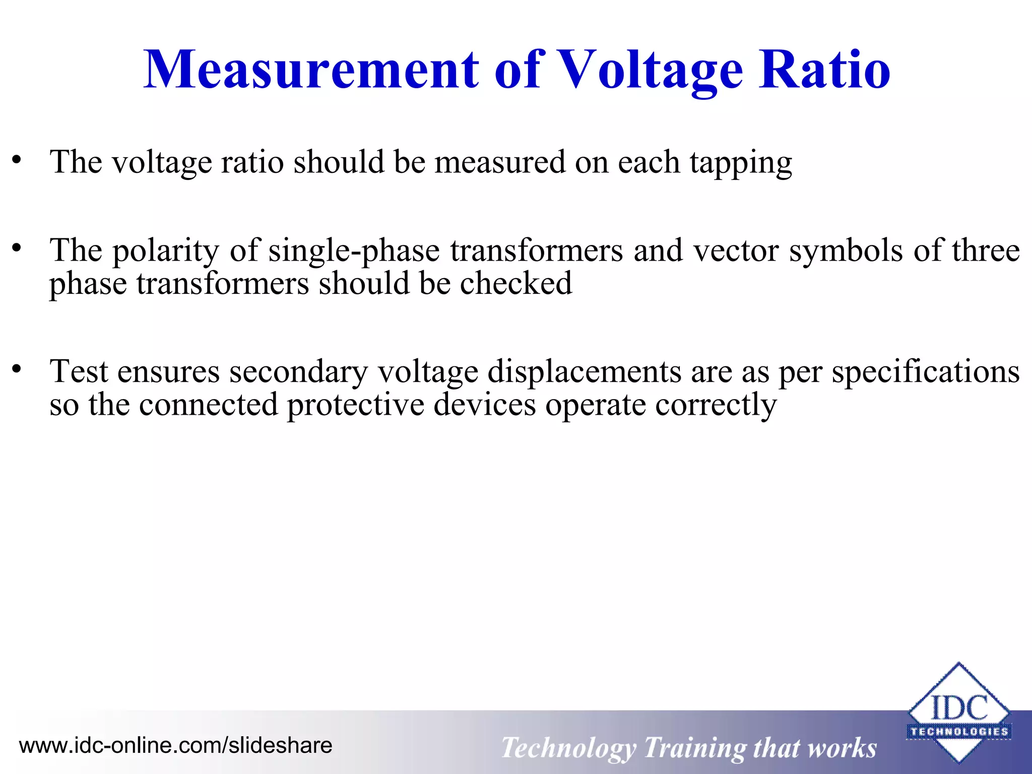 Installation Testing And Troubleshooting Of Transformers Ppt Physics Science