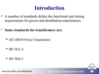 Installation, Testing and Troubleshooting of Transformers | PPT
