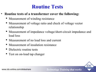 Installation, Testing and Troubleshooting of Transformers | PPT