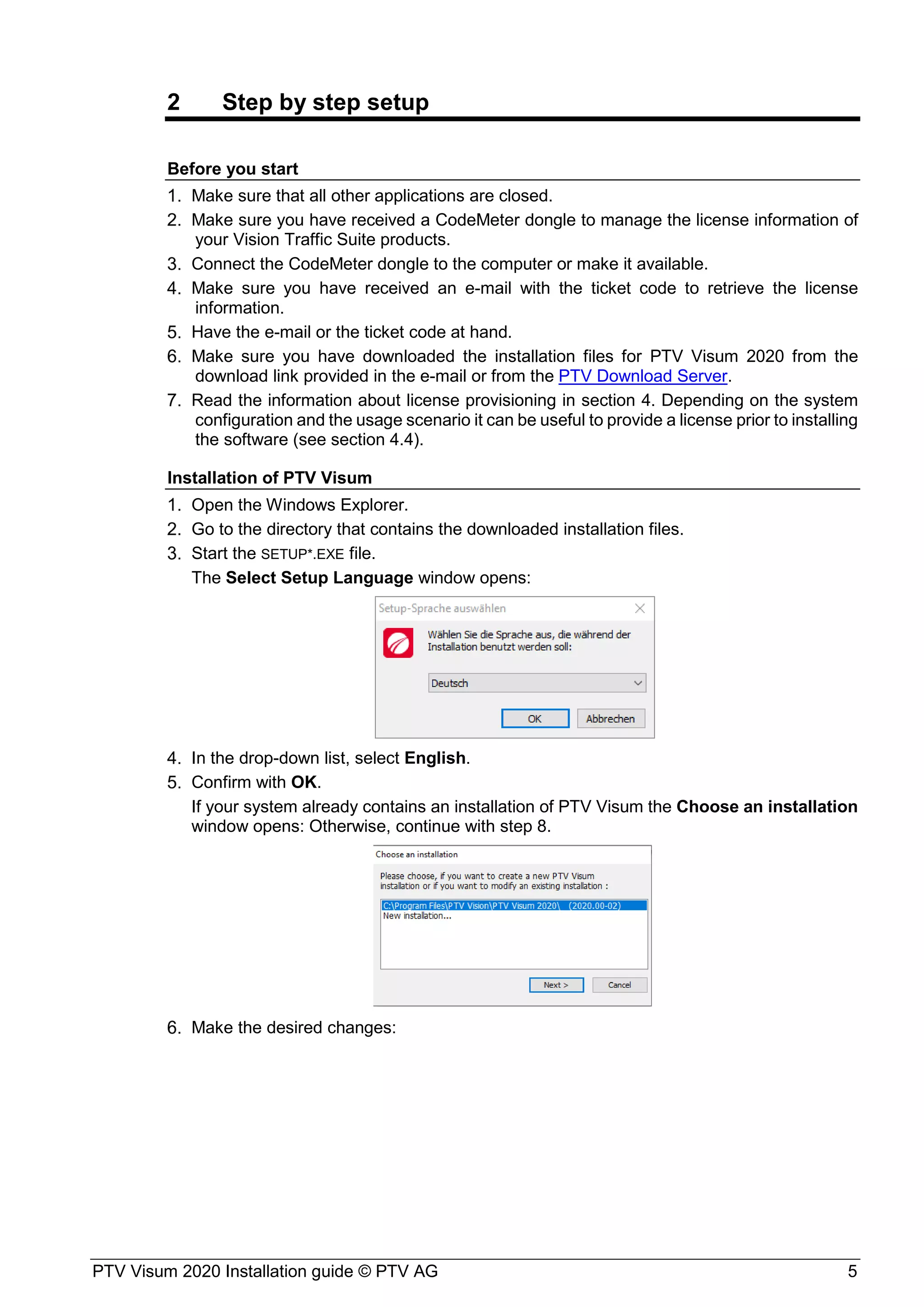 Installation visum2020 | PDF