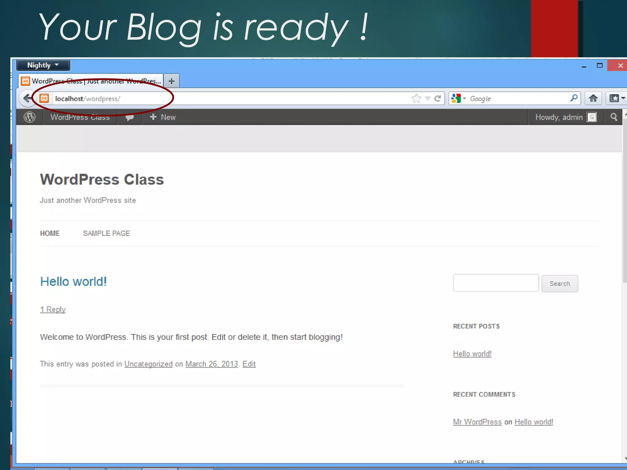 Installation Xampp And Wordpress On Localhost Ppt Computing