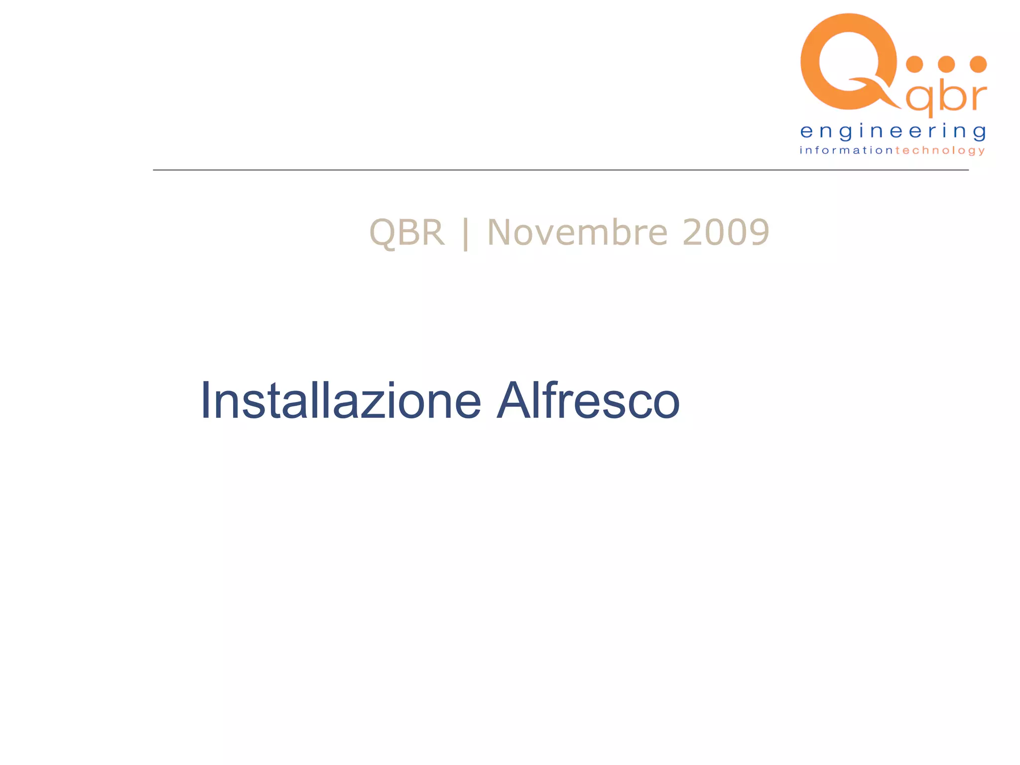 Installazione del cms alfresco | PPT