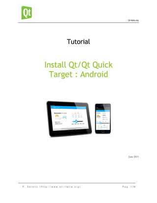 Install Qt/Qt Quick for Android devices | PDF