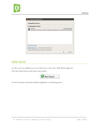 Install Qt/Qt Quick for Android devices | PDF