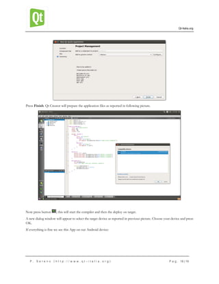 Install Qt/Qt Quick for Android devices | PDF