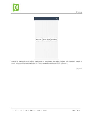 Install Qt/Qt Quick for Android devices | PDF