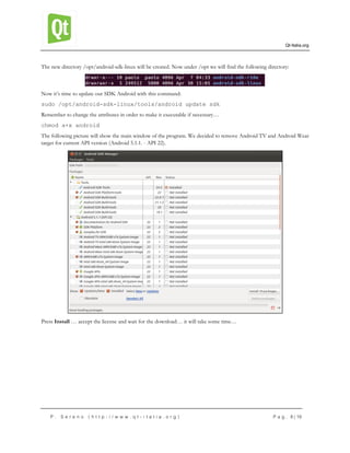 Install Qt/Qt Quick for Android devices | PDF