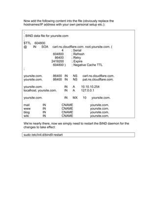 Install BIND9 on Ubuntu Server 12.04 LTS | PDF