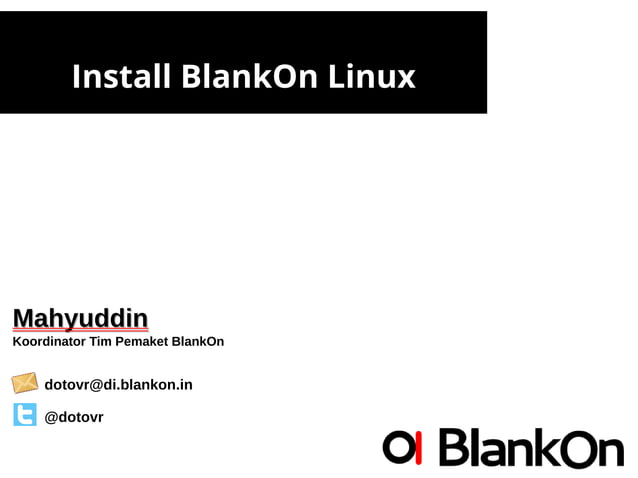 Install BlankOn Linux | PPT
