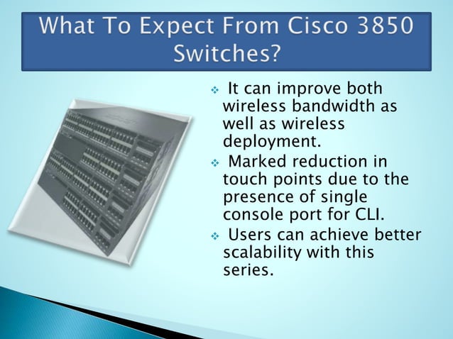 Install Cisco 3850 Switches to Automate Processes| Leveraging ...