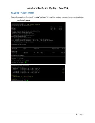Install and Configure RSyslog – CentOS 7 / RHEL 7 | PDF | Operating Systems | Computer Software ...