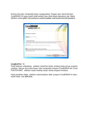 Install corel x4 | DOC