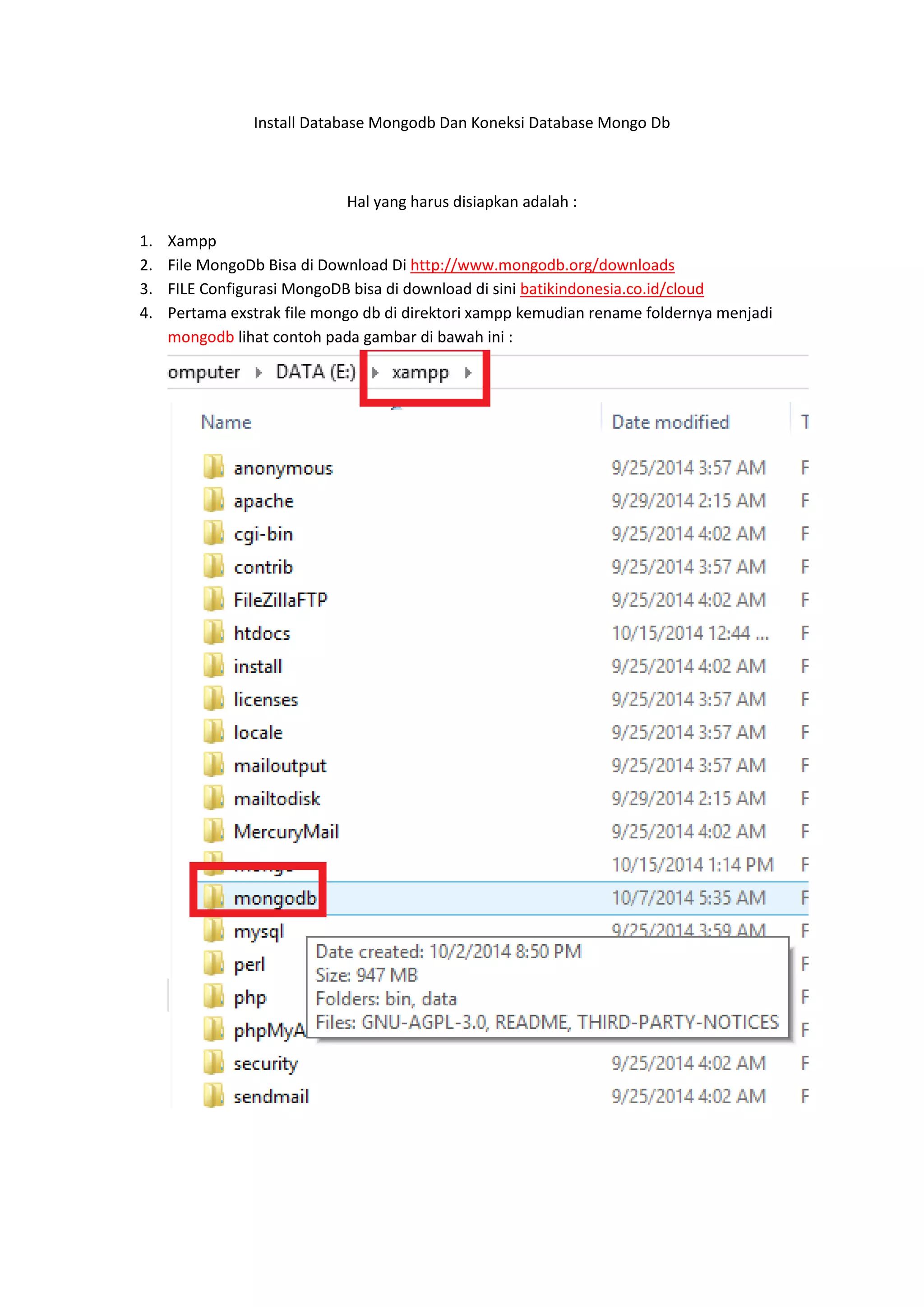 Install database mongodb dan koneksi database mongo db | PDF