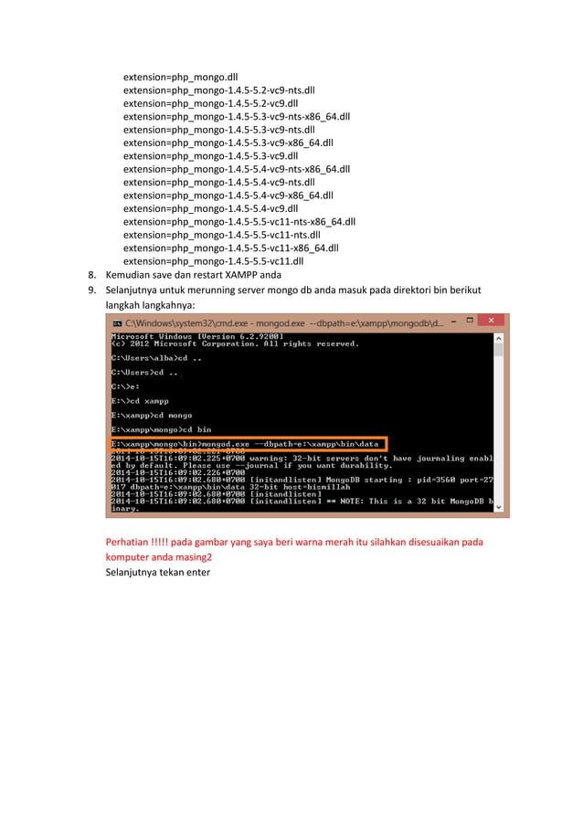 Install database mongodb dan koneksi database mongo db | PDF