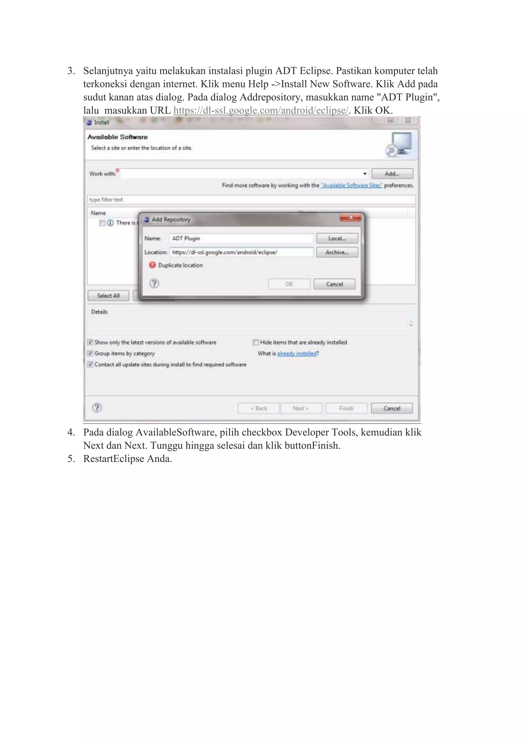 cara mengInstall eclipse | DOCX