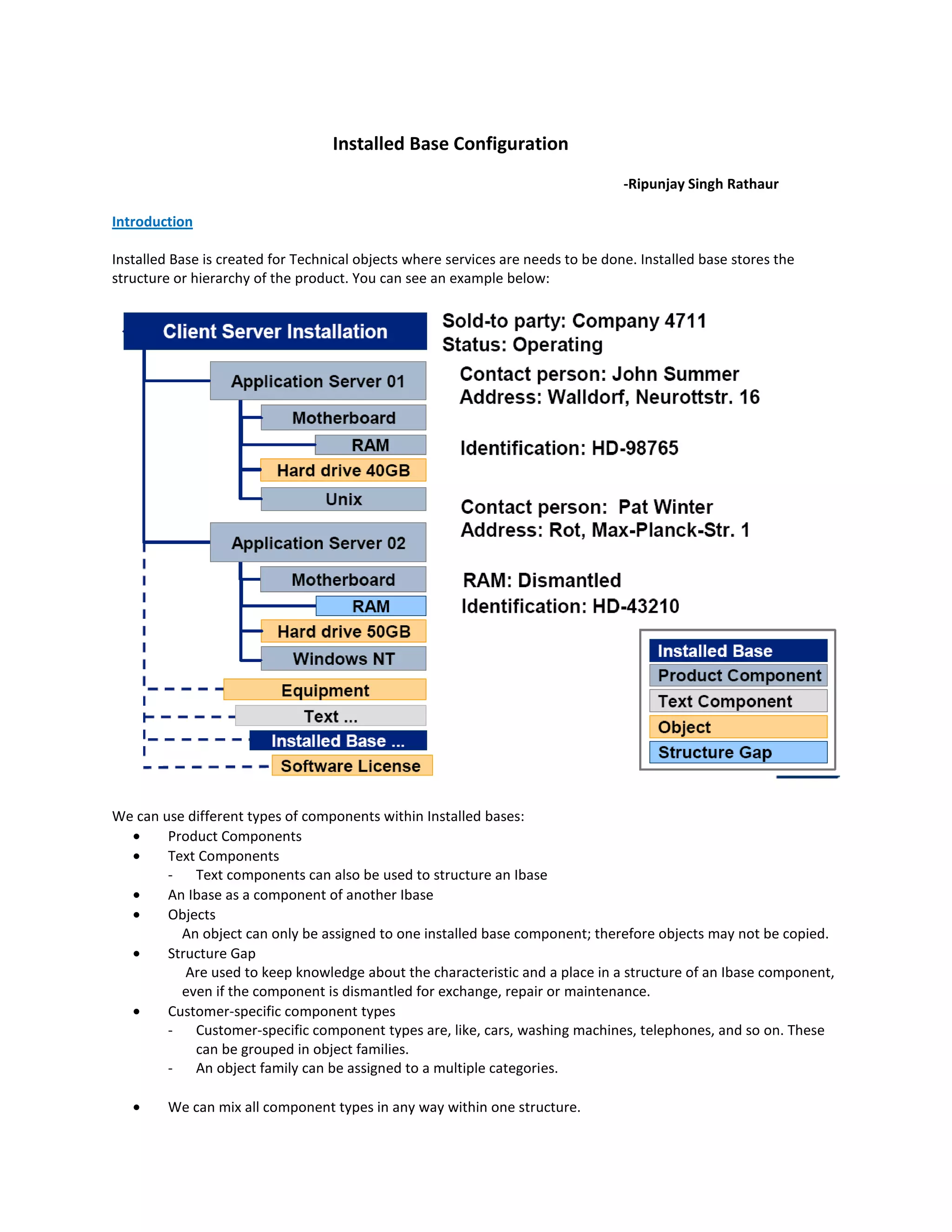 Installed base configuration steps | PDF
