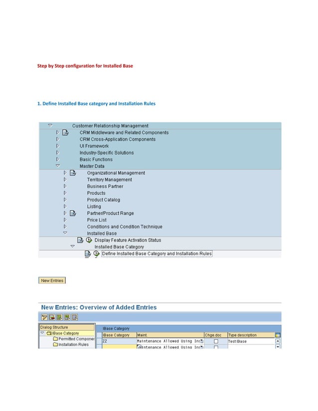 Installed base configuration steps | PDF