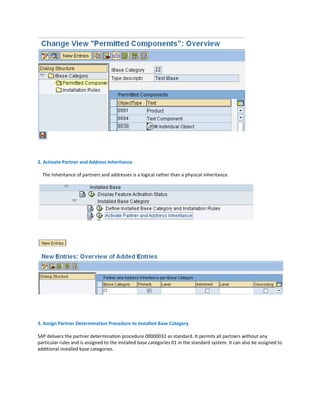 Installed base configuration steps | PDF