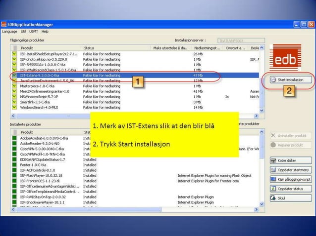 Installering Av Ist Extens | PPSX