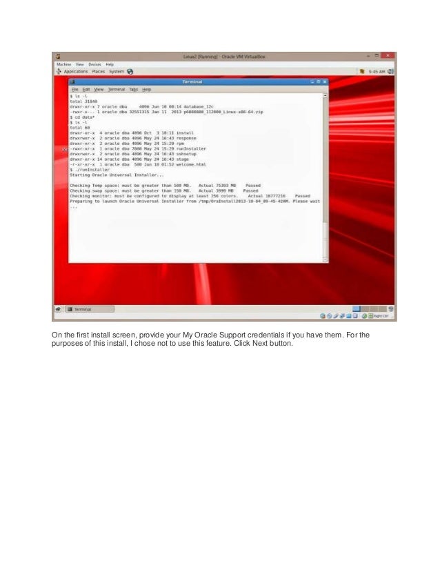 Installing 12c R1 Database On Oracle Linux
