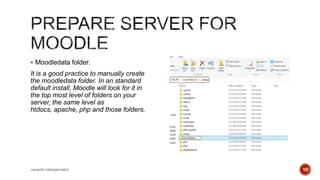 Installing moodle on a local machine | PPTX