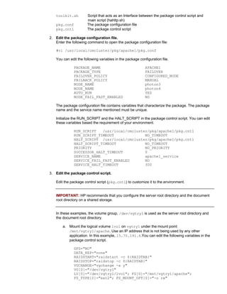 INSTALLING AND CONFIGURING APACHE TOOLKIT FOR SERVICEGUARD ... | PDF