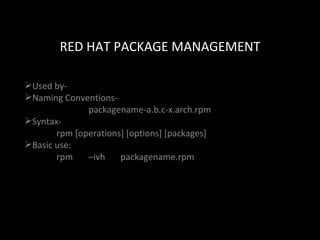 Installing softwares in linux | PPT | Operating Systems | Computer Software and Applications