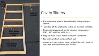 Practical assessment 2 instructions -Installing A Cavity Slider | PPTX