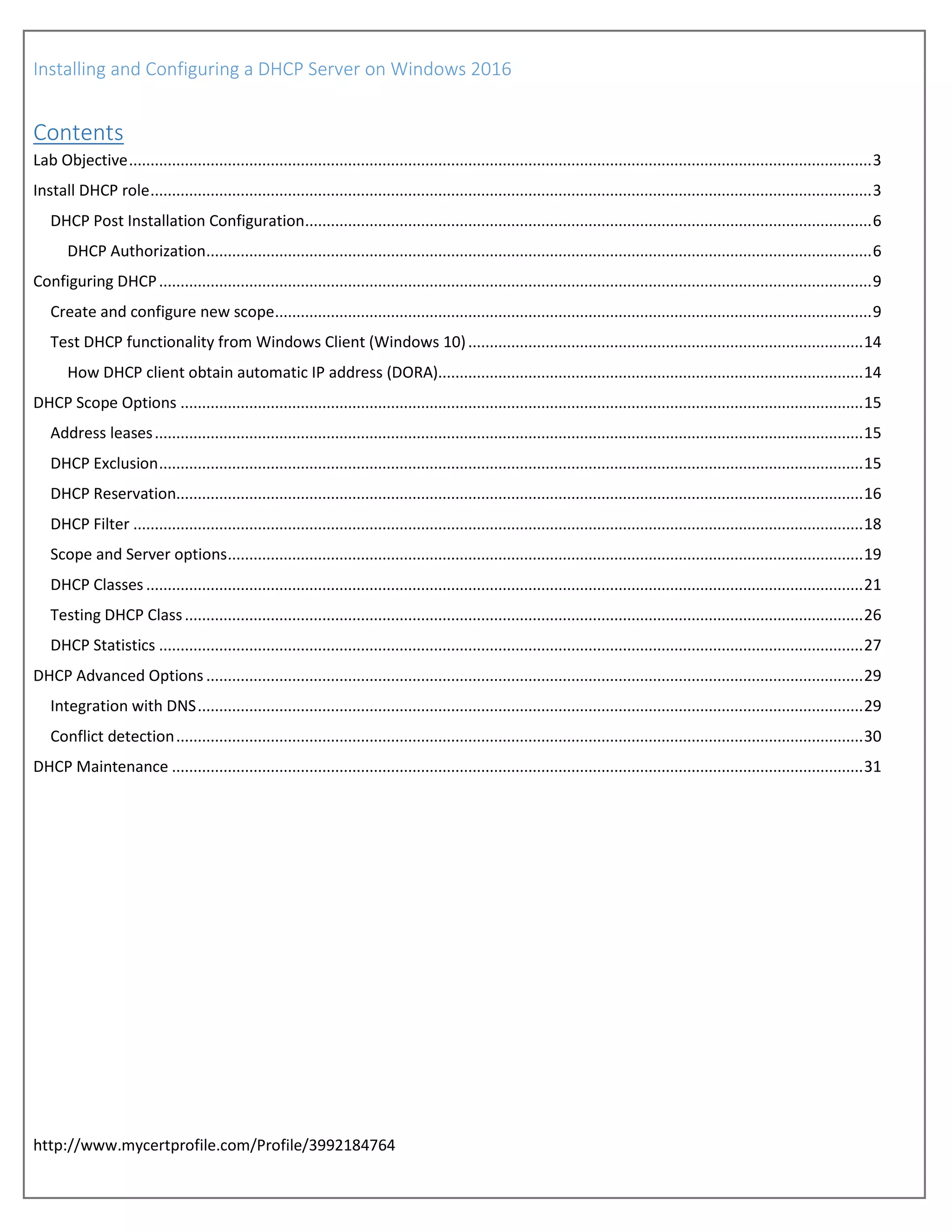 Installing and configuring a dhcp on windows server 2016 step by step | PDF