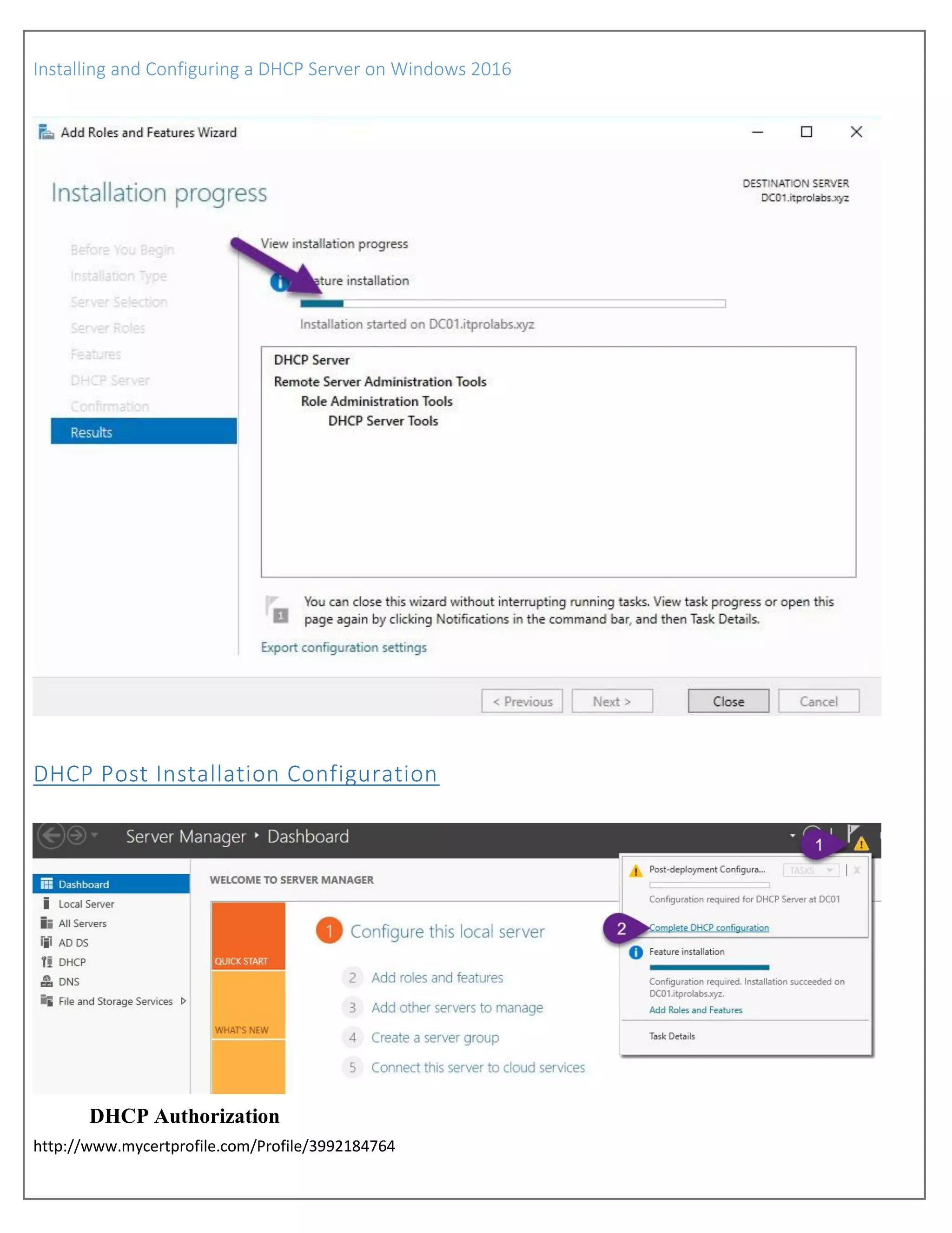 Installing and configuring a dhcp on windows server 2016 step by step | PDF