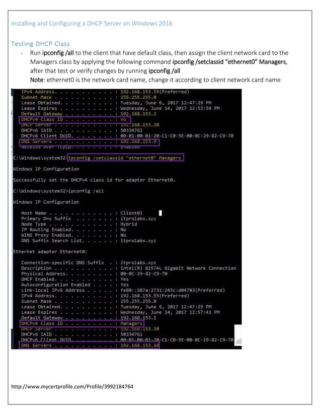 Installing And Configuring A Dhcp On Windows Server 2016 Step By Step Pdf