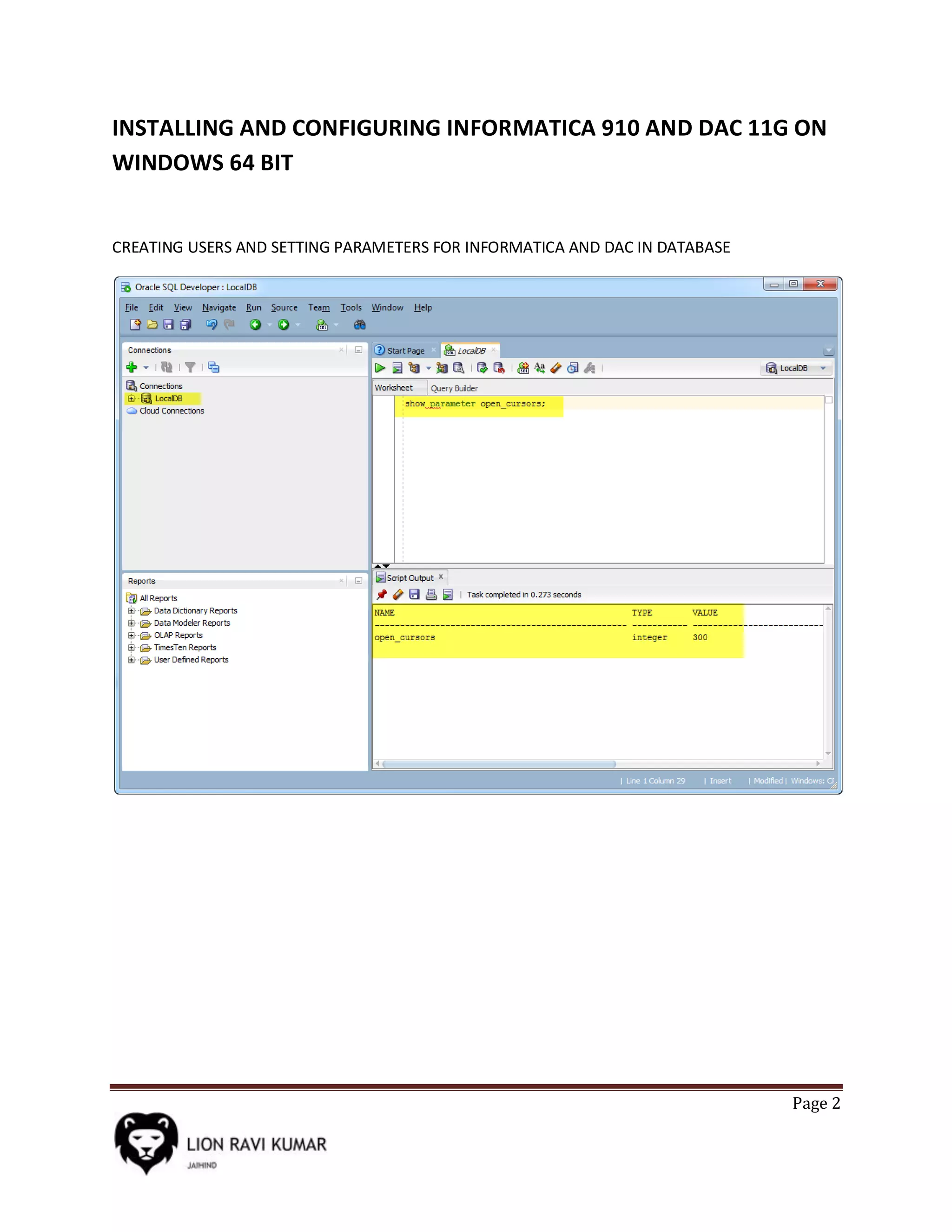 Installing and configuring informatica 910 and dac 11 g on windows 64 bit | PDF