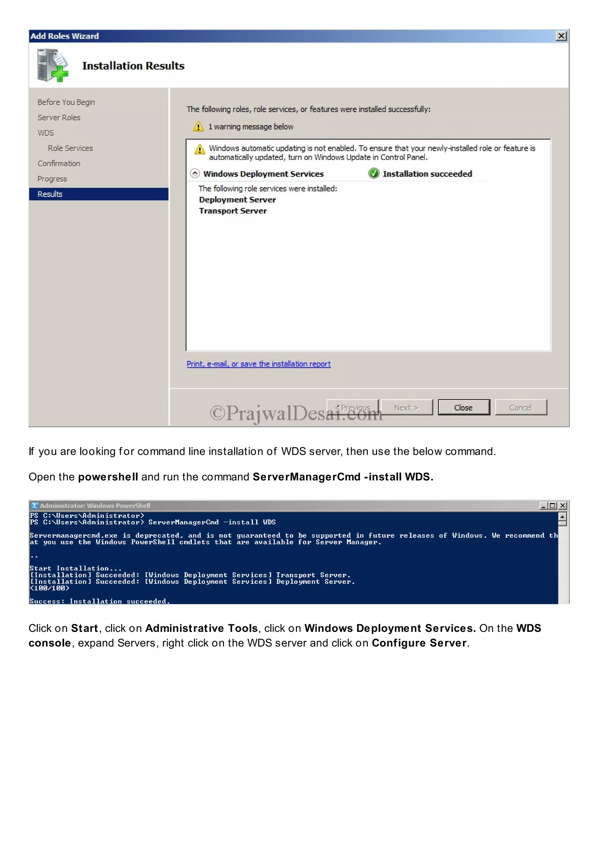 Installing And Configuring Windows Deployment Services Pdf Operating Systems Computer