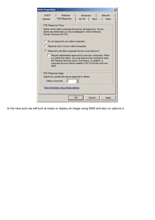 Installing and configuring windows deployment services | PDF