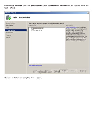 Installing and configuring windows deployment services | PDF ...