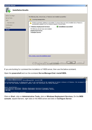 Installing and configuring windows deployment services | PDF | Operating Systems | Computer ...