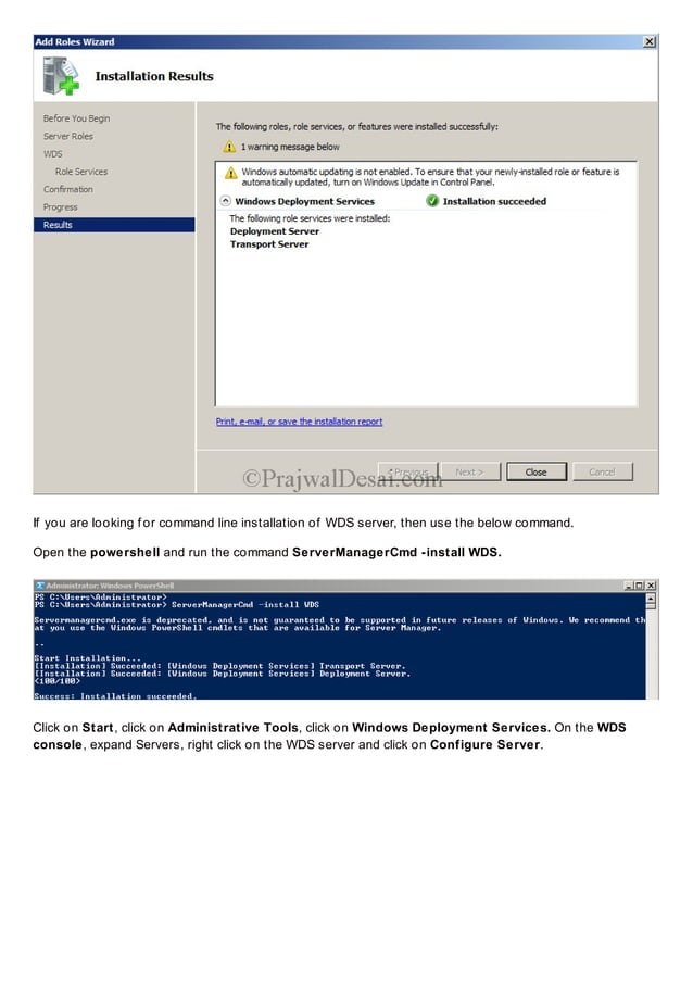 Installing And Configuring Windows Deployment Services Pdf Operating Systems Computer