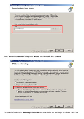 Installing and configuring windows deployment services | PDF | Operating Systems | Computer ...