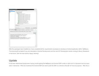 Installing android sdk on net beans | DOCX