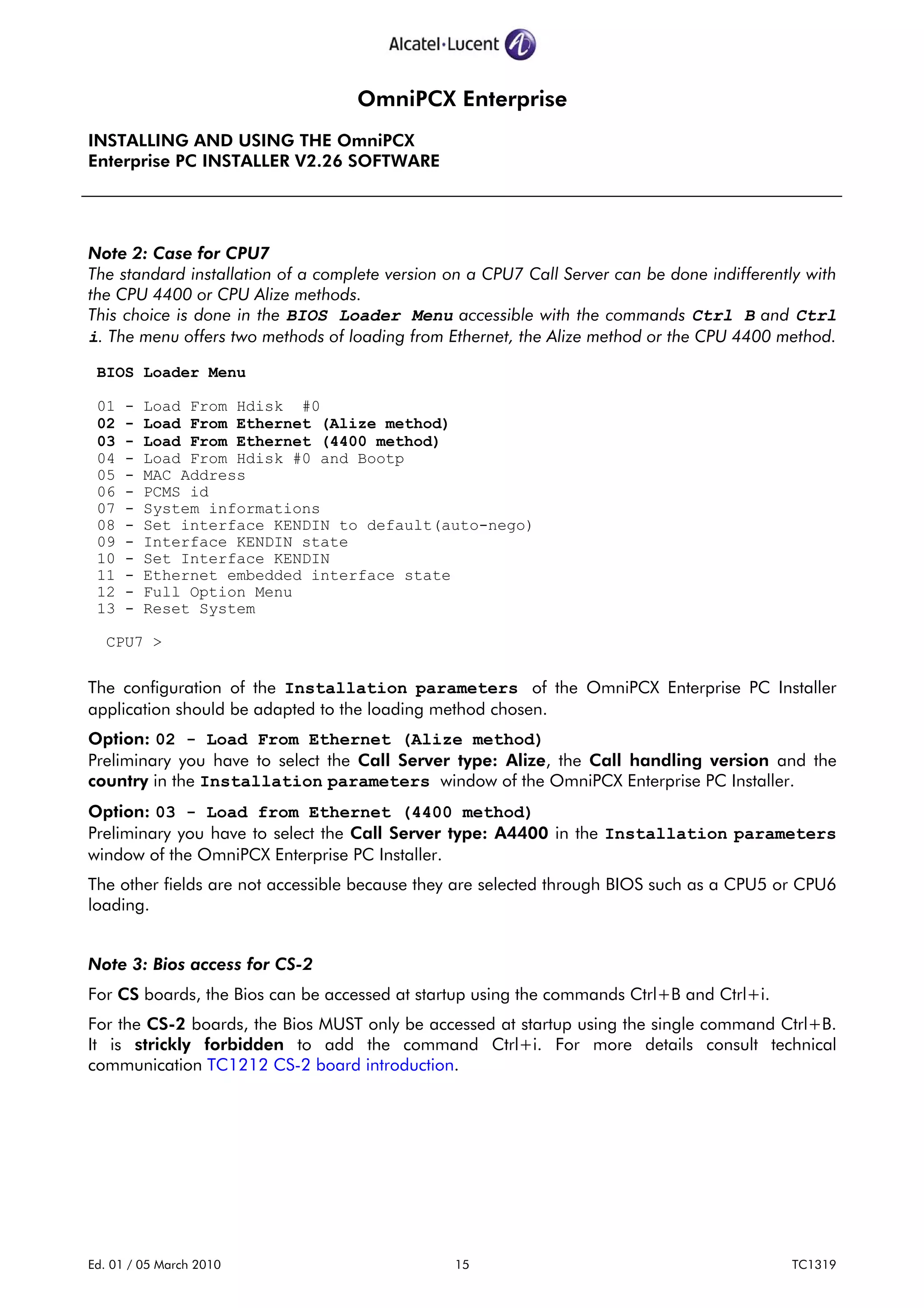 Installing and using the omni pcx enterprise pc installer v2.26 software | PDF