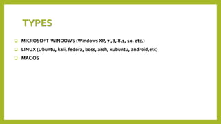 Installation of Windows & Linux operating system | PPTX