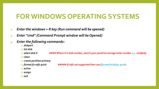 Installation of Windows & Linux operating system | PPTX