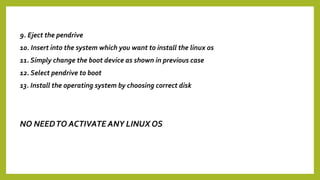 Installation of Windows & Linux operating system | PPTX