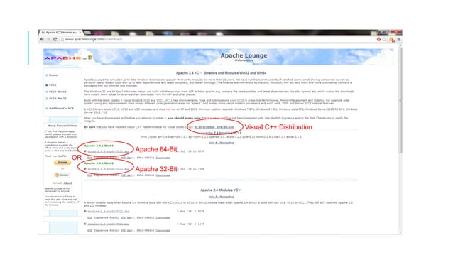 Installing apache and php | PPT | Programming Languages | Computing